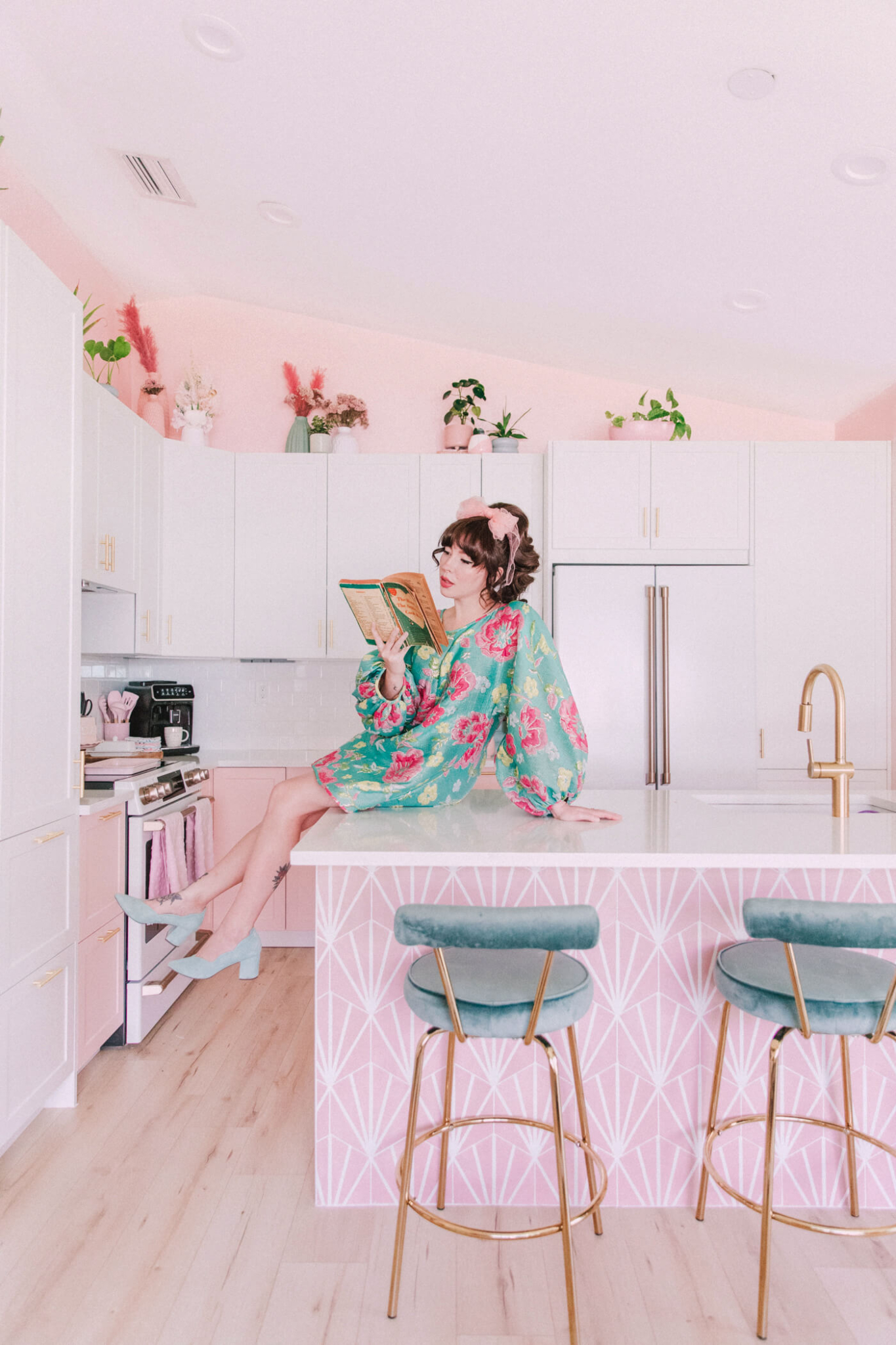 Our Pink Kitchen Makeover with HomeGoods | Keiko Lynn